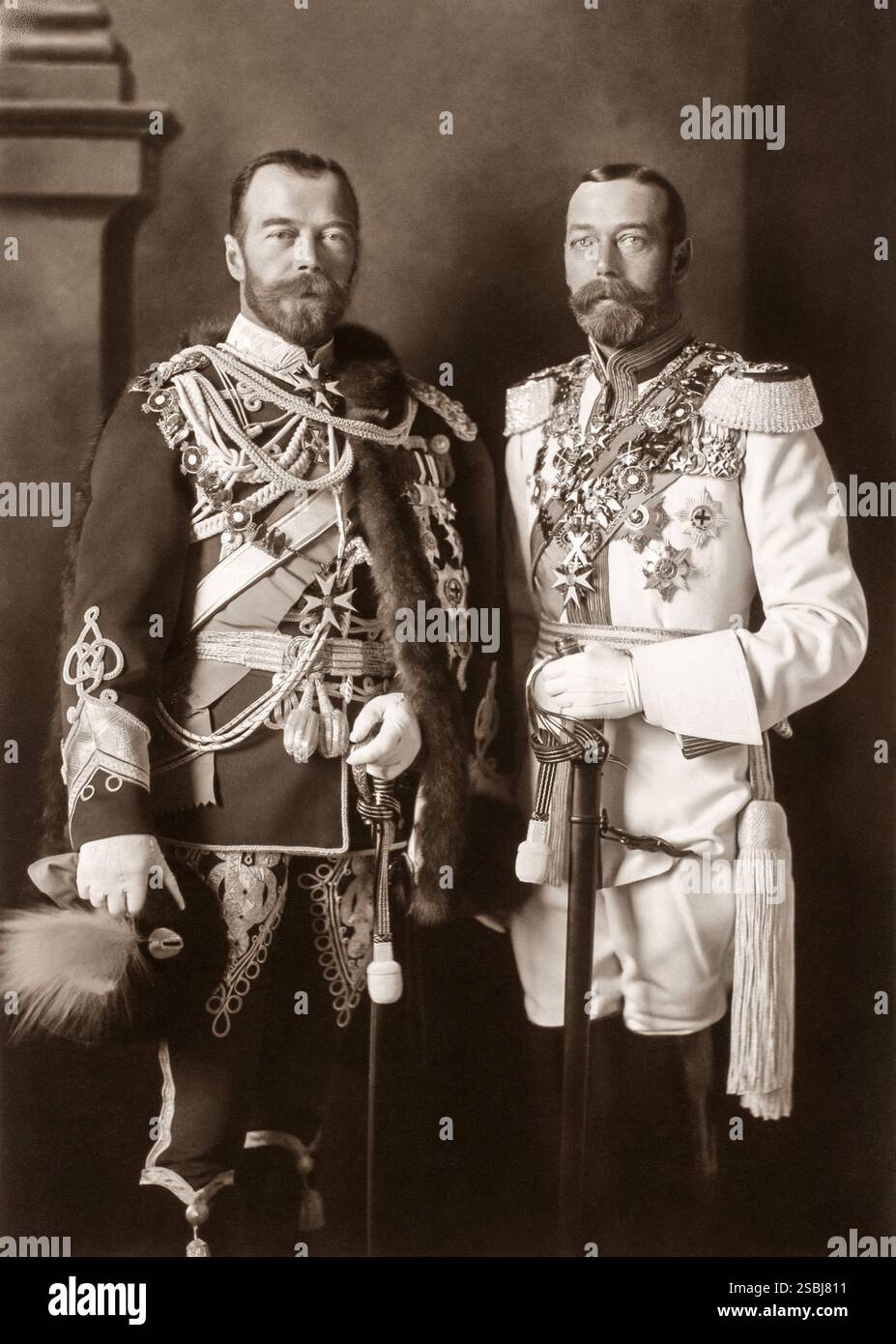 Tsar Nicholas II and King George V in Berlin, 1913. George V (1865-1936 ...