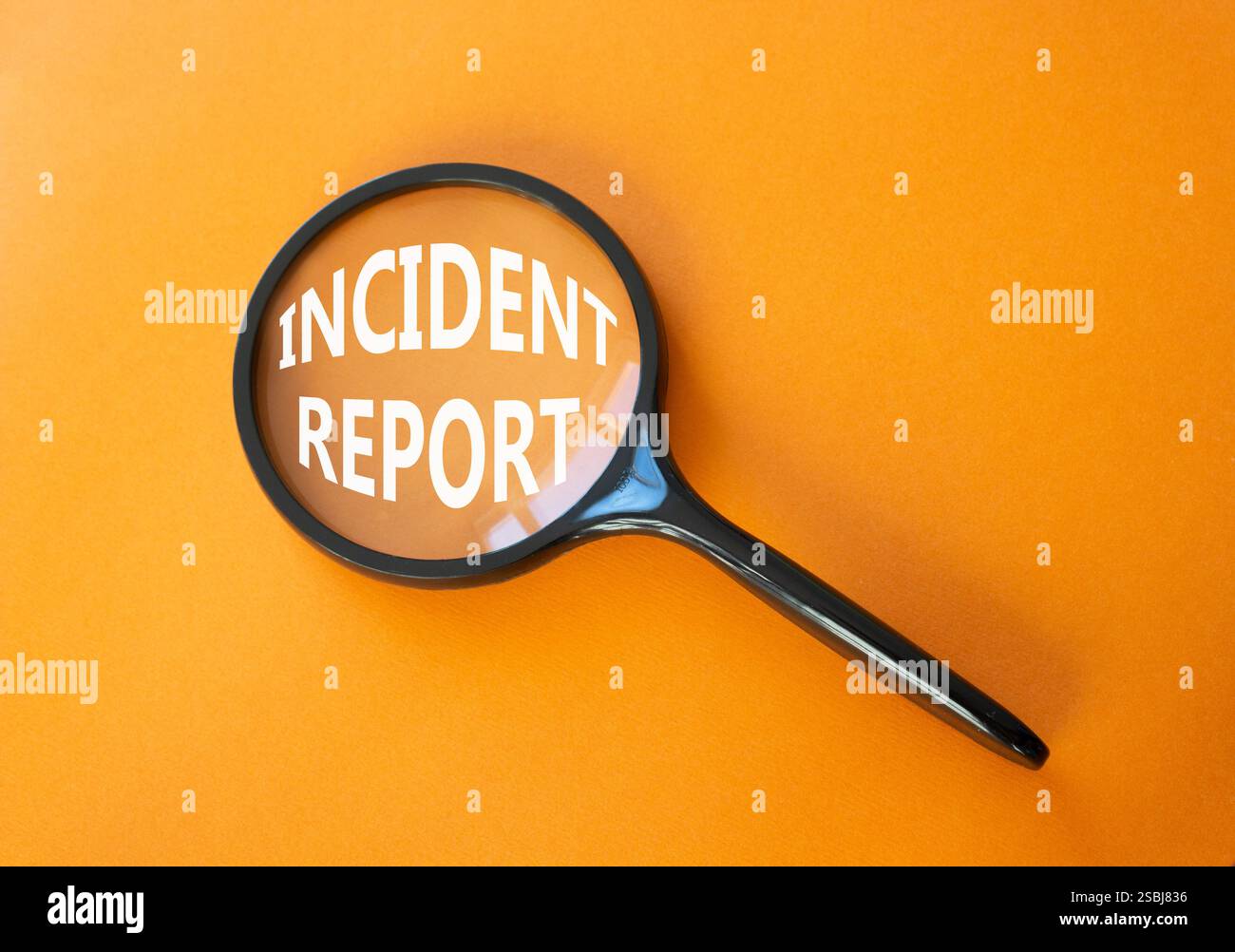 Incident Report symbol. Concept word Incident Report on magnifying ...