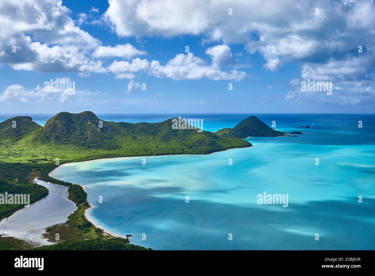 A Stunning Aerial Coastal View with Crystal Clear Turquoise Waters and ...