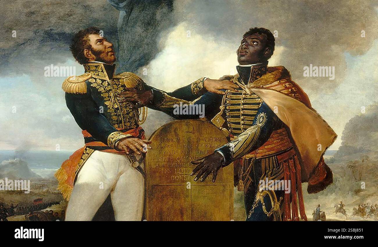 The Oath of the Ancestors (detail), painted in 1822 by the French ...