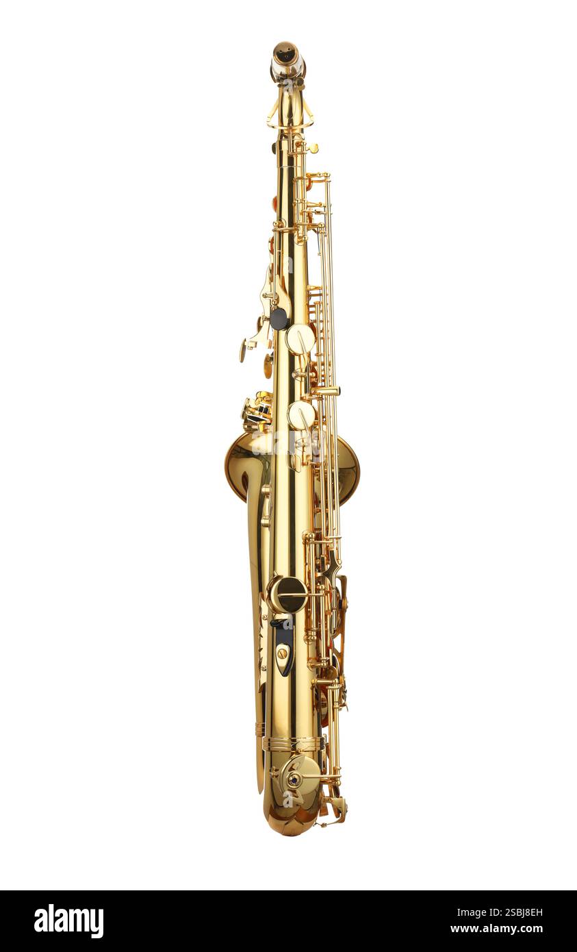 Jazz. One beautiful saxophone isolated on white Stock Photo - Alamy