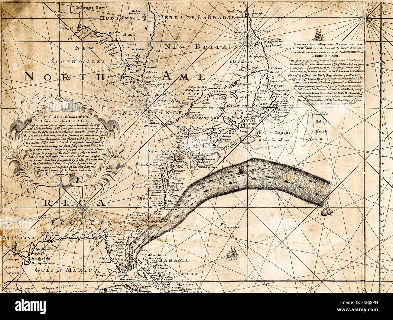 Benjamin franklin gulf stream chart hi-res stock photography and images ...