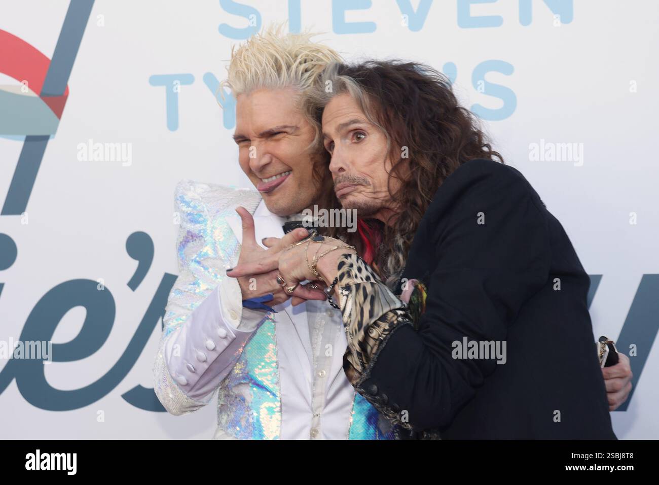 Corey Feldman and Steven Tyler attend the 6th Annual Jam For Janie ...