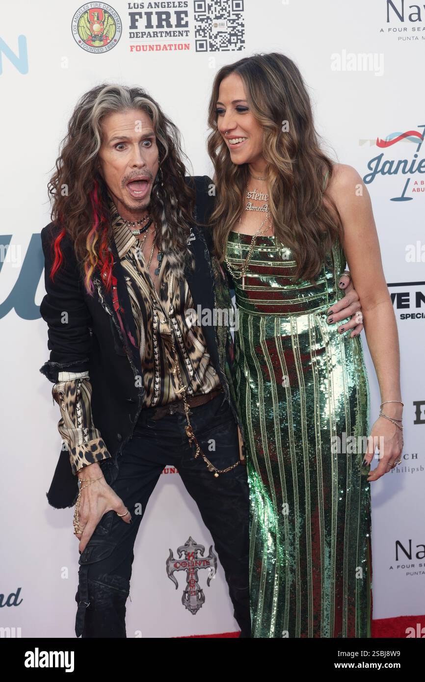 Steven Tyler and Aimee Preston attend the 6th Annual Jam For Janie ...