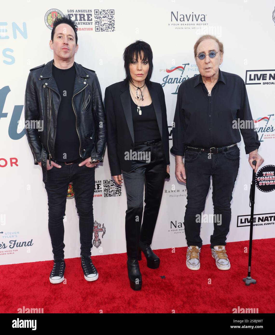 Los Angeles, USA. 03rd Feb, 2025. Dougie Needles, Joan Jett, and Kenny ...