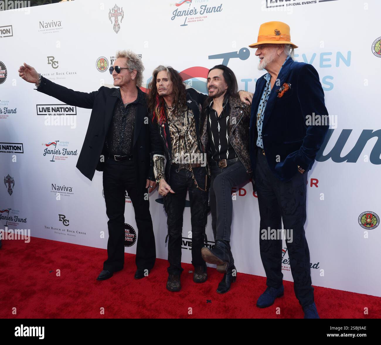 Los Angeles, USA. 03rd Feb, 2025. Matt Sorum, Steven Tyler, Nuno ...