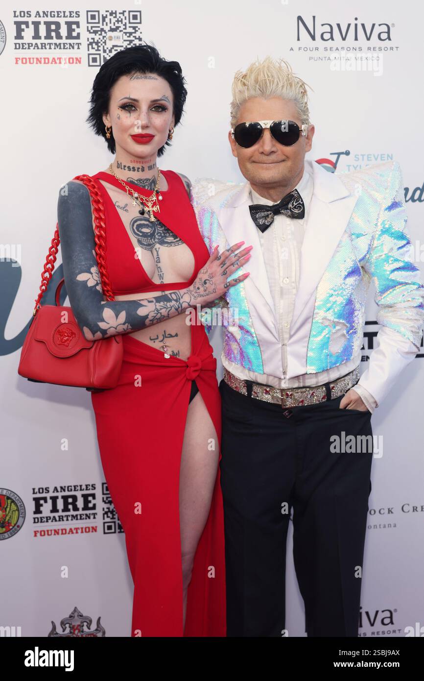 Los Angeles, USA. 03rd Feb, 2025. Adrien Skye and Corey Feldman attend ...