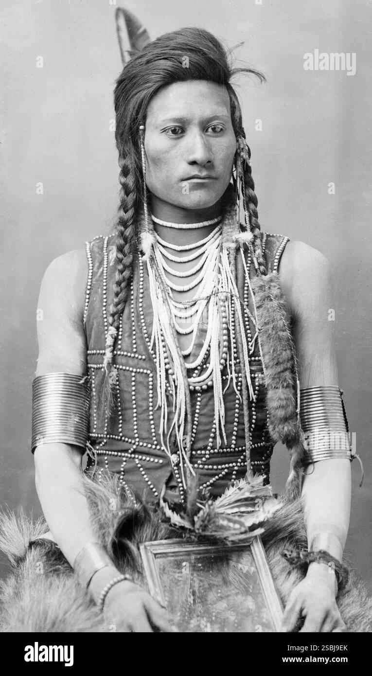 Eastern Shoshone artist Cotsiogo (c.1866-1912), also known as Codsiogo, Katsikodi, or Cadzi Cody ...
