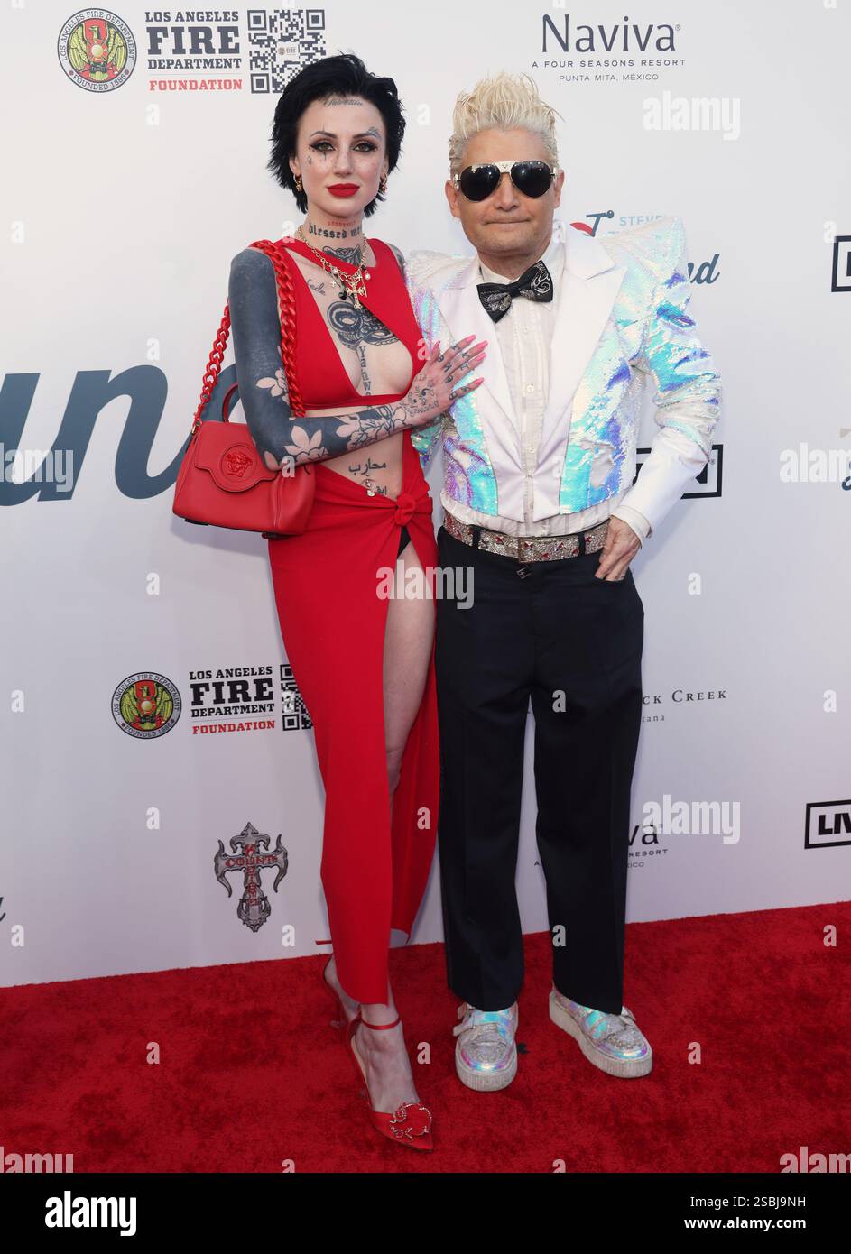 Adrien Skye and Corey Feldman attend the 6th Annual Jam For Janie GRAMMY Awards Viewing Party at ...