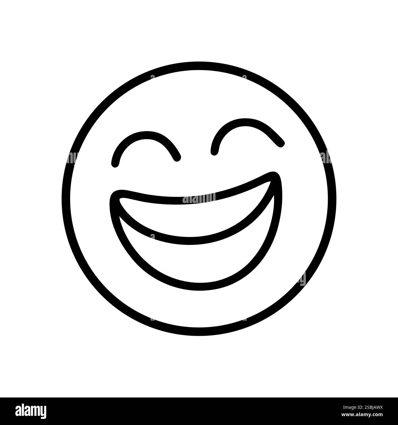 A simple laughing smiley face, conveying happiness and positive ...