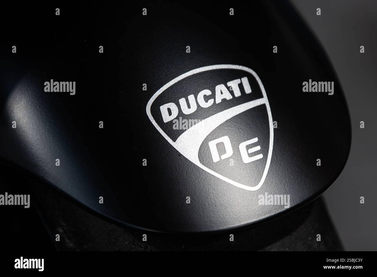Friedrichshafen, Germany. 02nd Feb, 2025. The Ducati logo can be seen ...