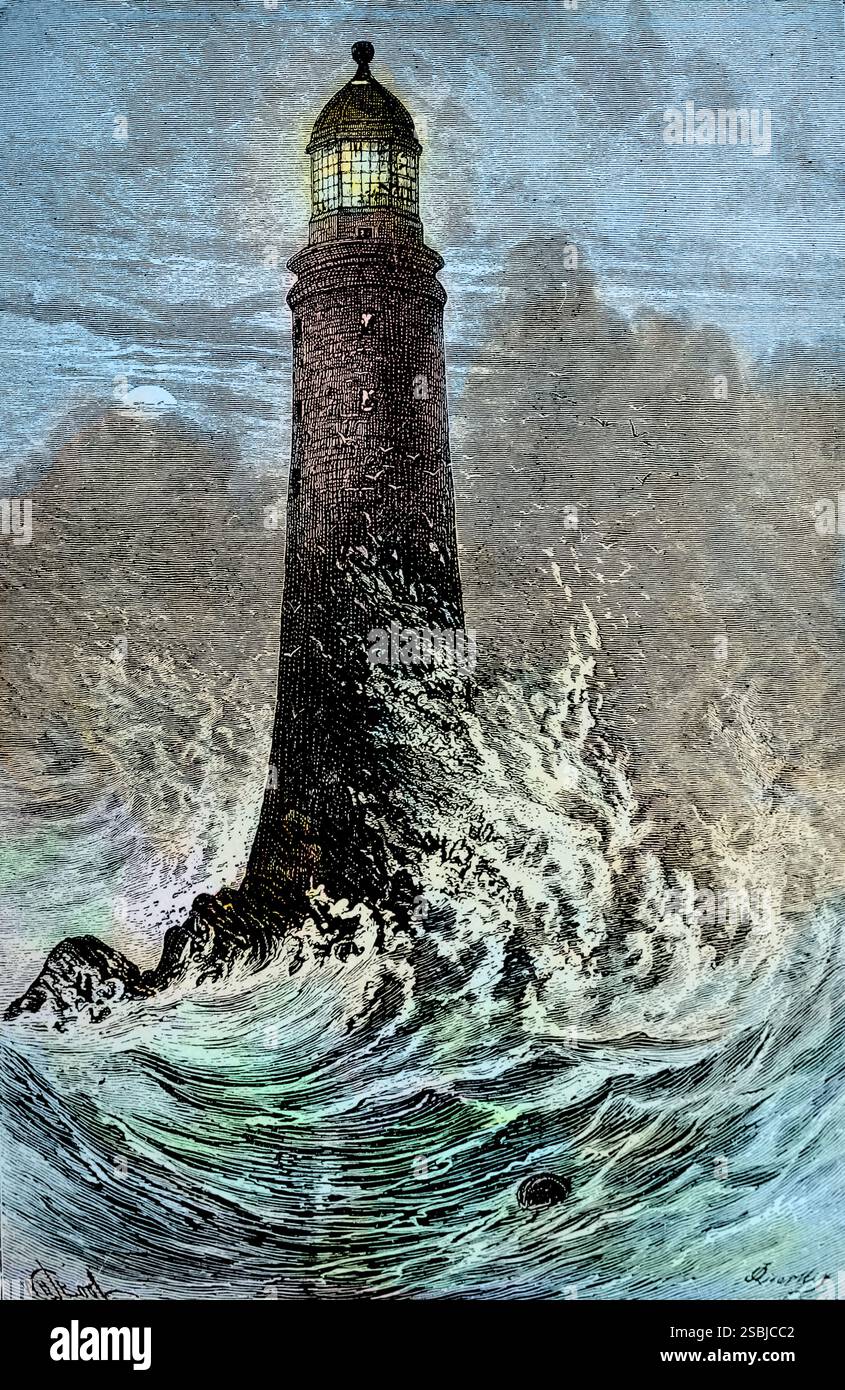 The Eddystone Lighthouse is located on the dangerous Eddystone Rocks ...
