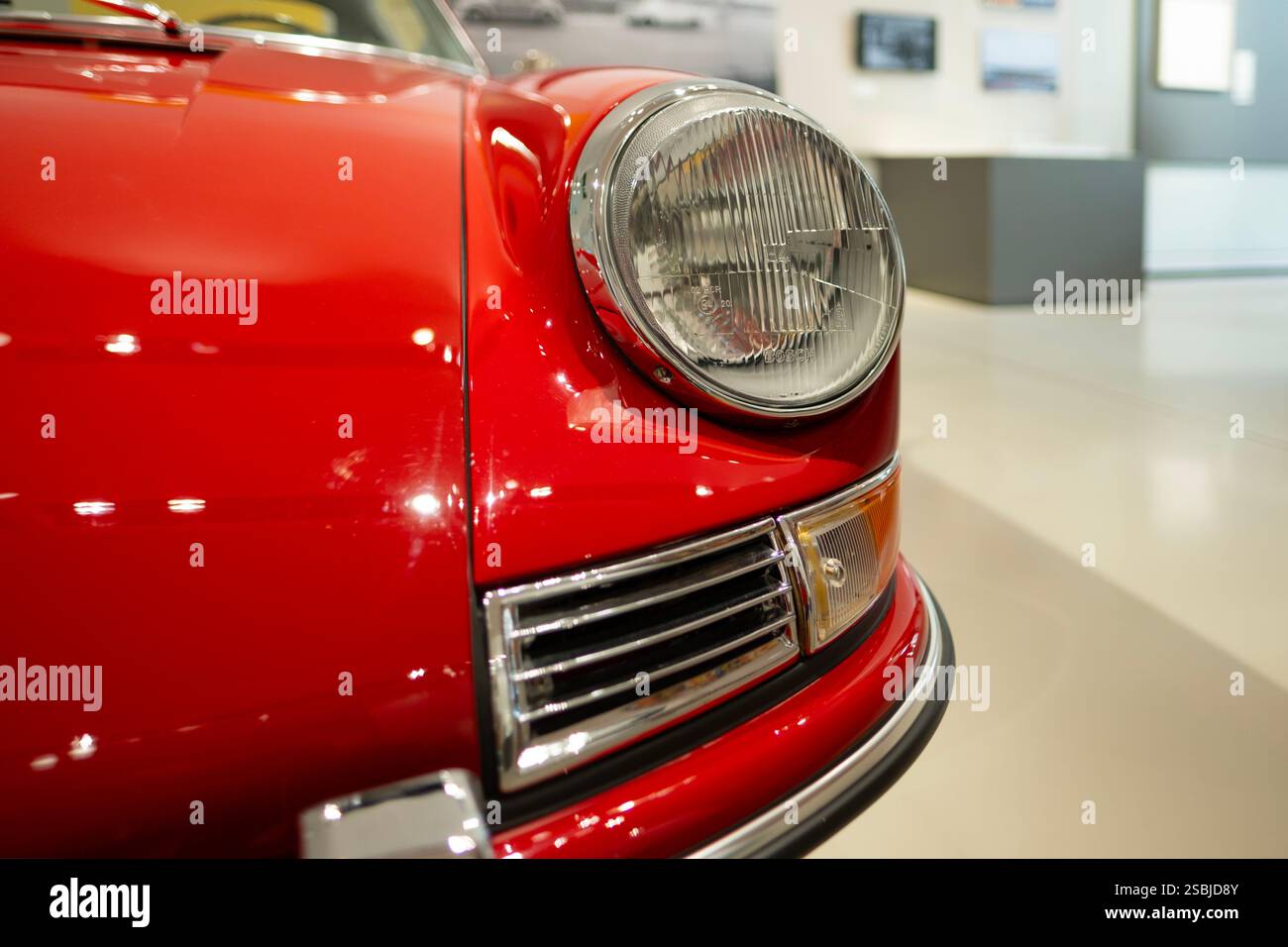 vintage red Porsche 911 classic car, Iconic Oldtimer car retro-style ...