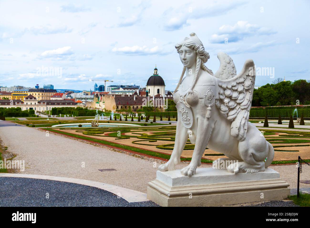 Mythological sphinx figure captured from different perspective in ...