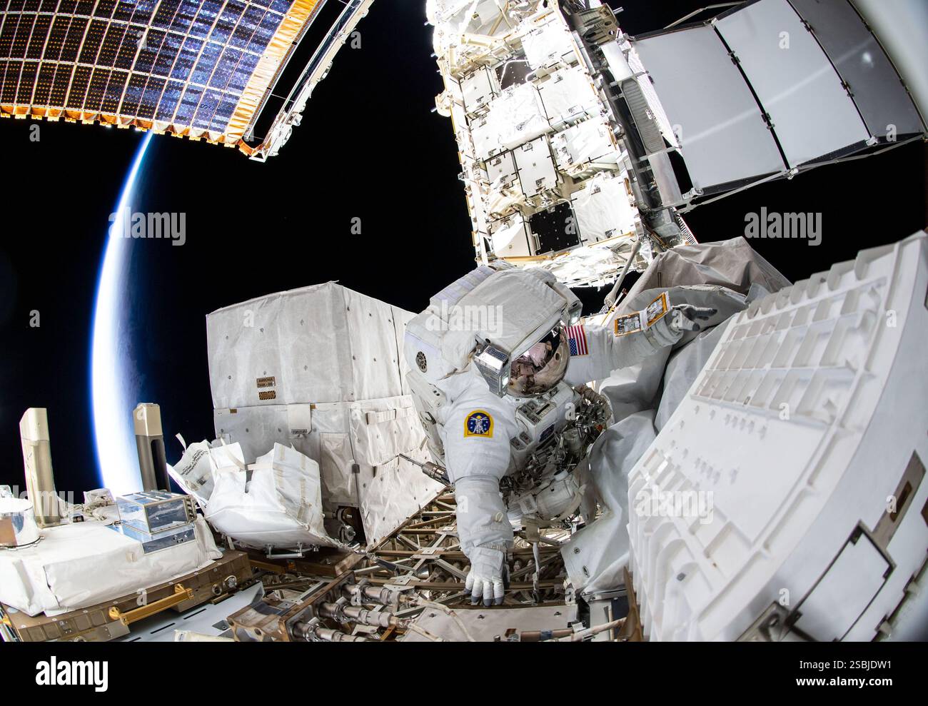 Astronaut kayla barron spacewalk hi-res stock photography and images ...