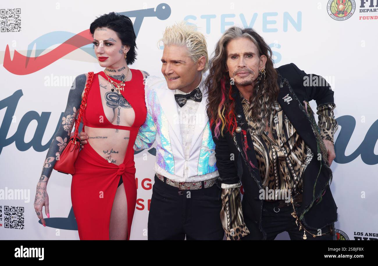 Adrien Skye, Corey Feldman, and Steven Tyler attend the 6th Annual Jam ...