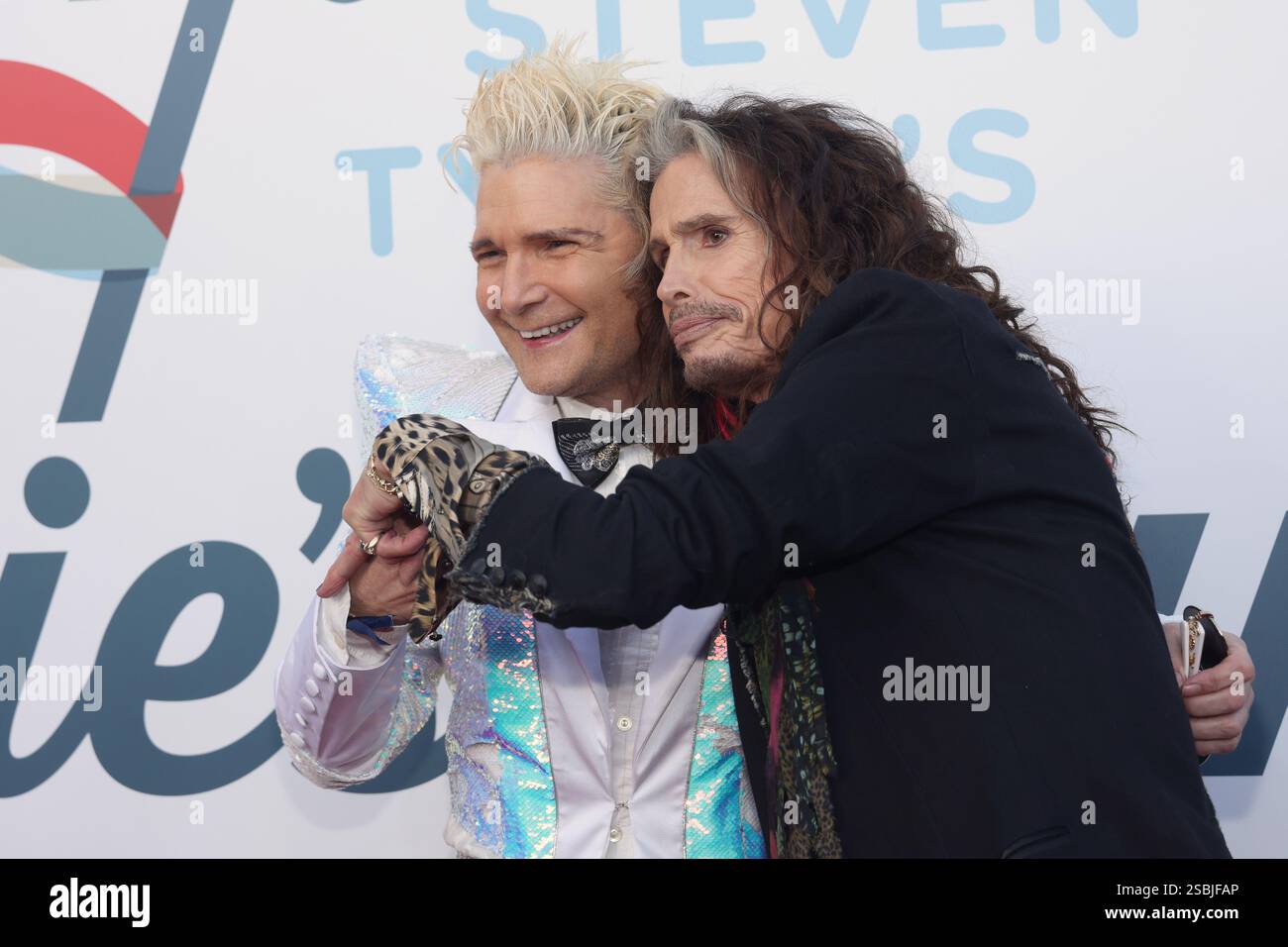 Los Angeles, USA. 03rd Feb, 2025. Corey Feldman and Steven Tyler attend ...