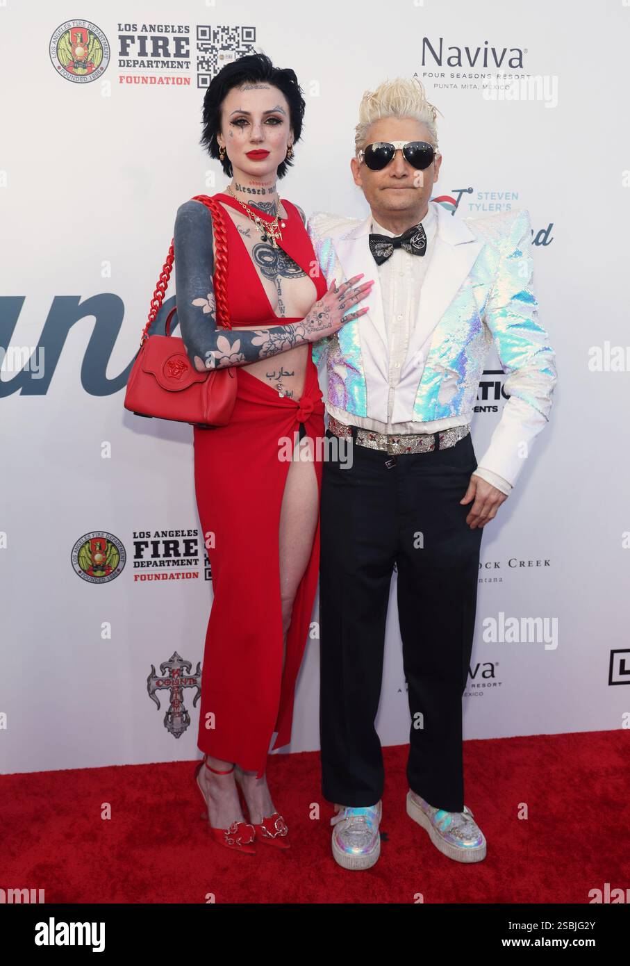 Los Angeles, USA. 03rd Feb, 2025. Adrien Skye and Corey Feldman attend ...