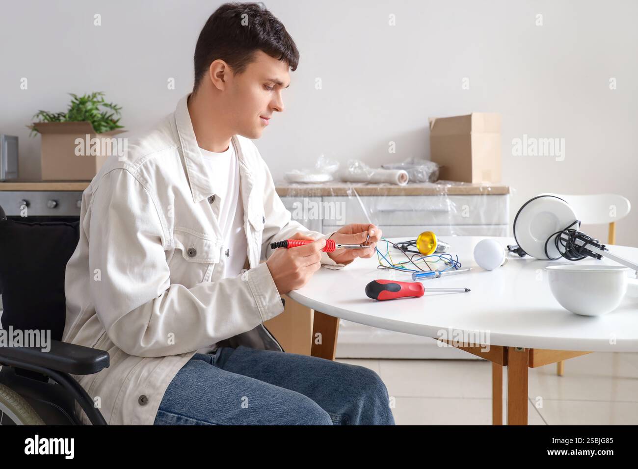 Electric wheelchair table hi-res stock photography and images - Alamy