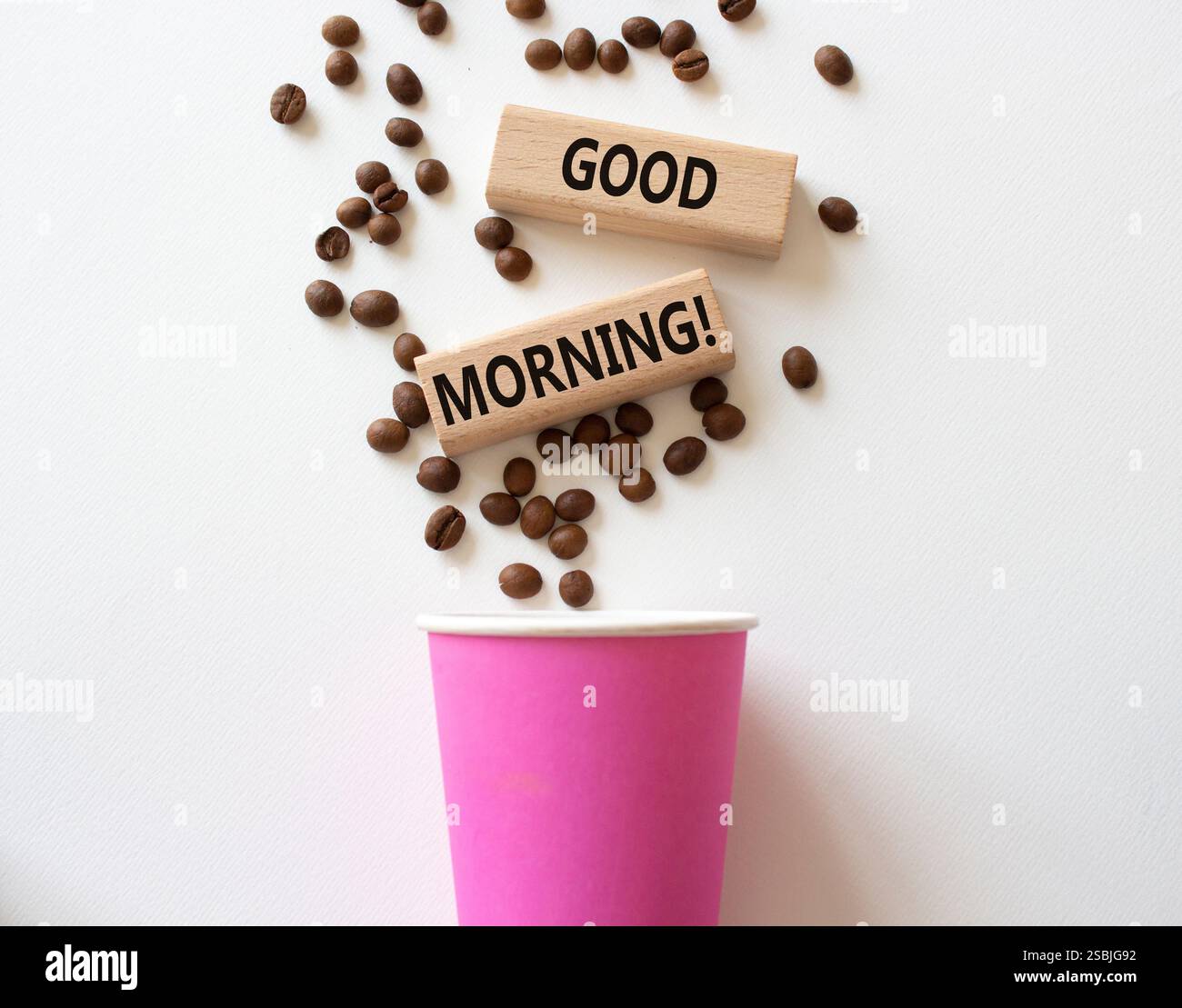 Good Morning symbol. Concept word Good Morning on wooden blocks ...