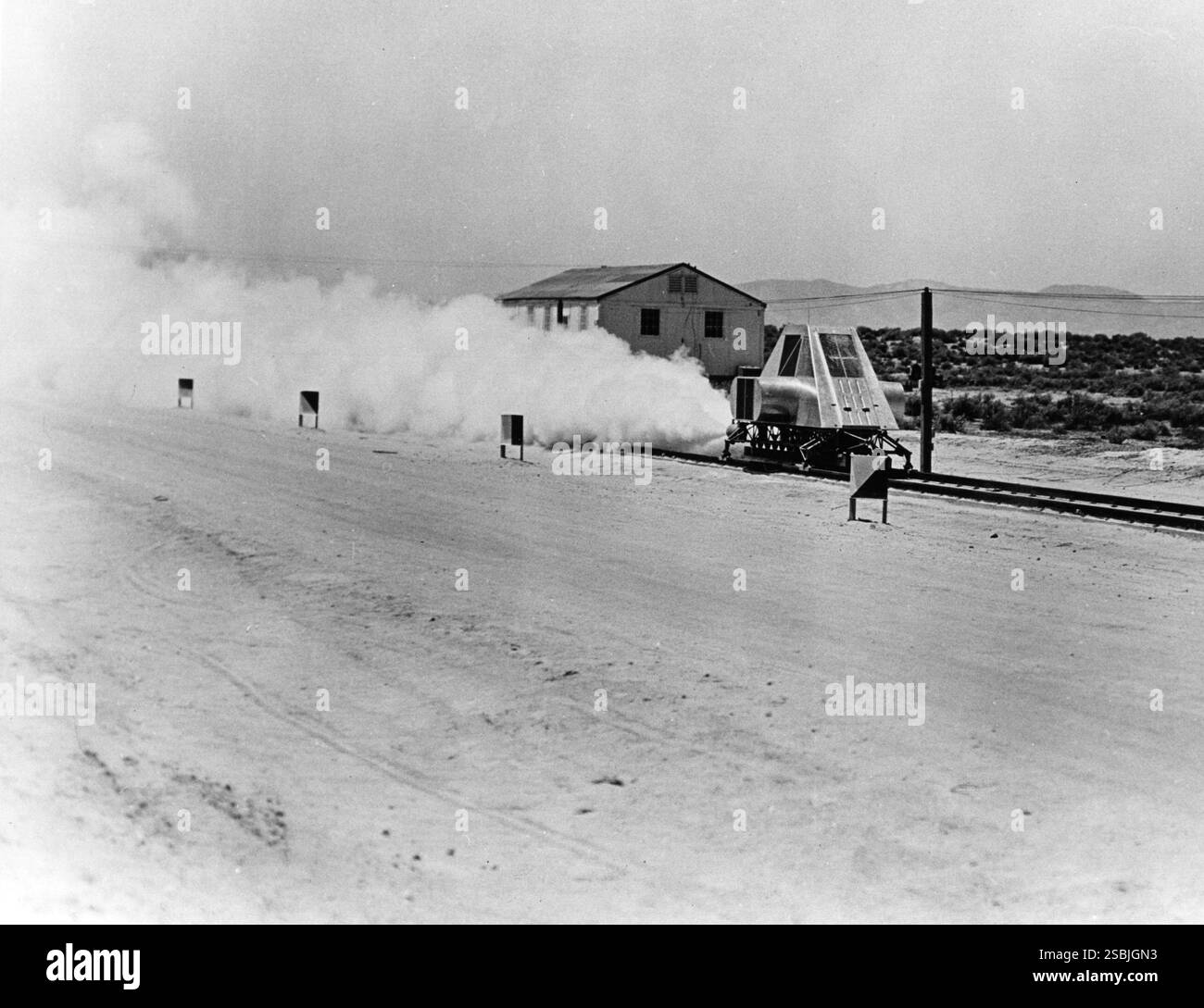 Gee Whizz rocket sled at Edwards Air Force Base, California, USA ...