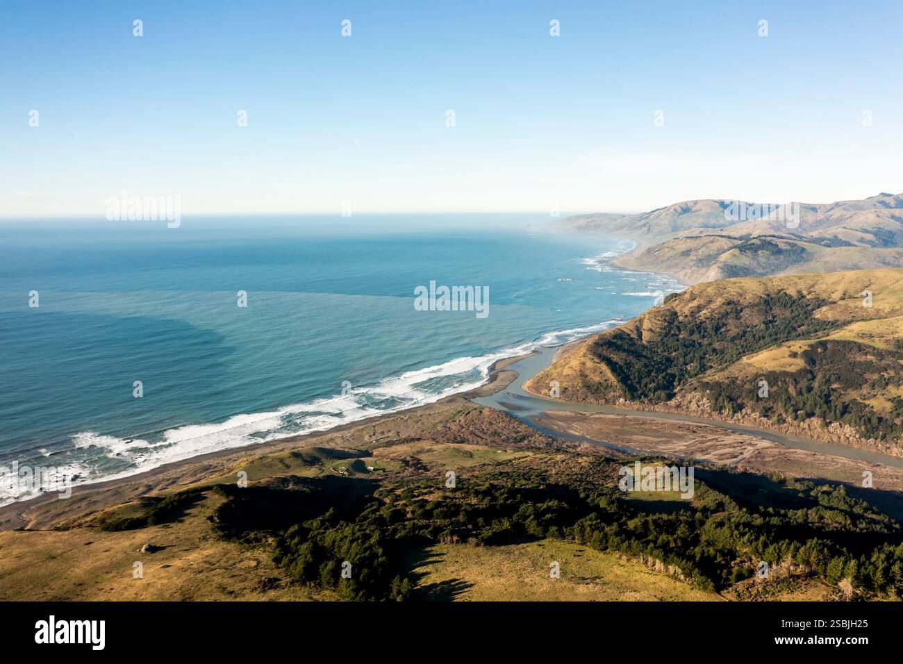 Campground at Mattole River at California's Lost Coast near Petrolia ...