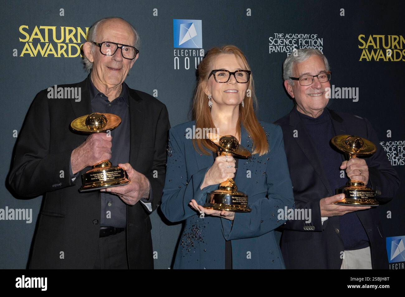 Christopher Lloyd, Lea Thompson und Bob Gale beim Preisträger-Photocall ...