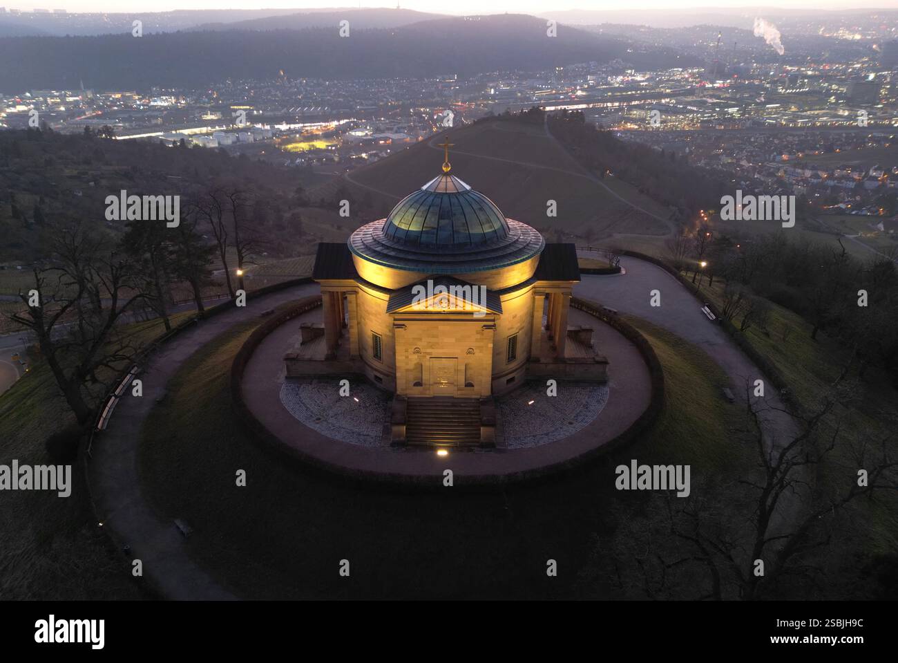 03 February 2025, Baden-Württemberg, Stuttgart: The burial chapel on ...