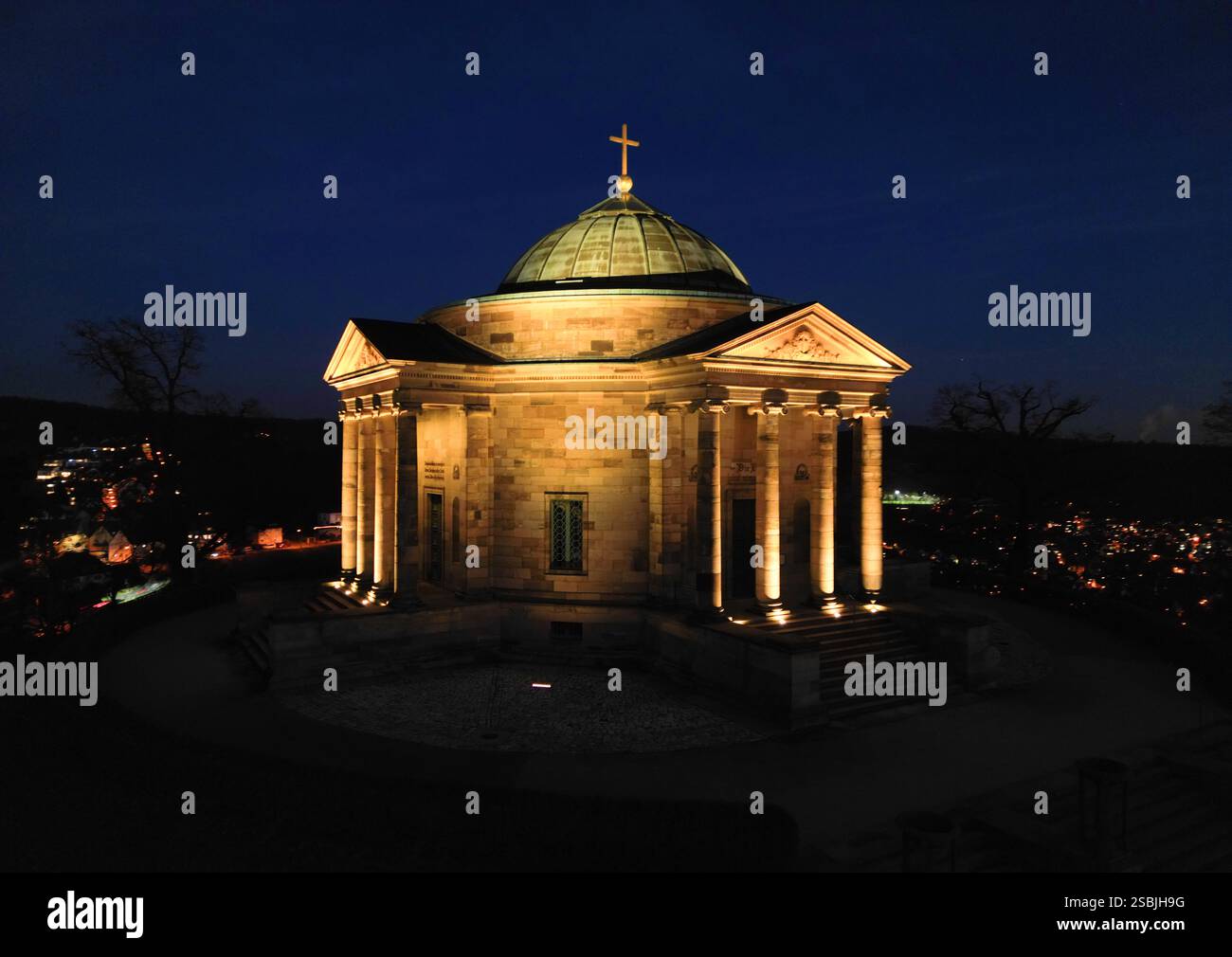 03 February 2025, Baden-Württemberg, Stuttgart: The burial chapel on ...