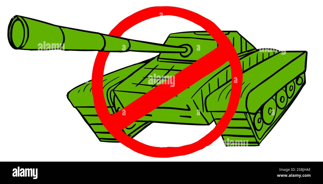 Cartoon green tank with underline on a white background Stock Vector ...