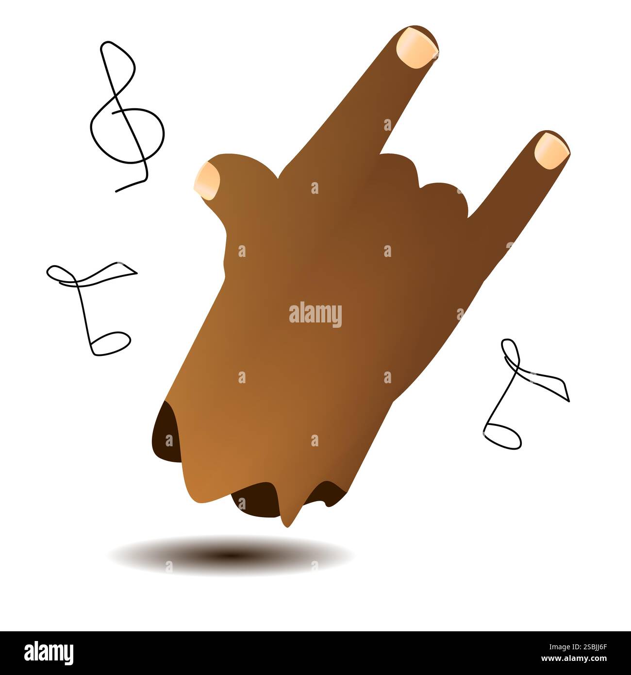 Black hand with goat gesture at rock concerts Stock Vector Image & Art ...