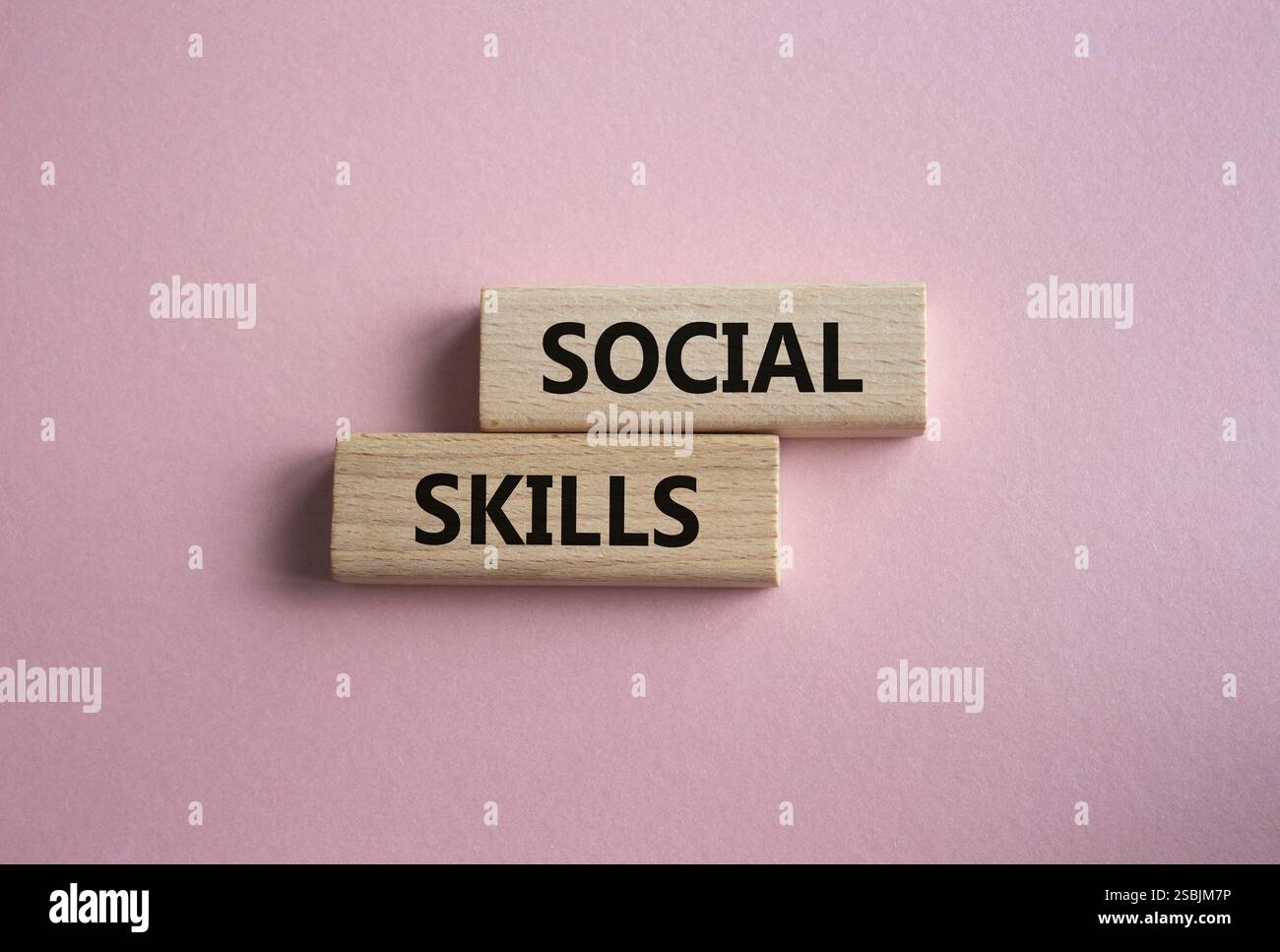 Social skills symbol. Wooden blocks with words Social skills Beautiful ...