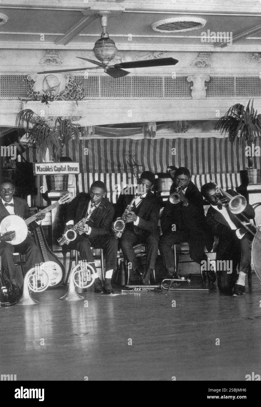 Members of Fate Marble's band with Louis Armstrong (1901 -1971) (2nd ...