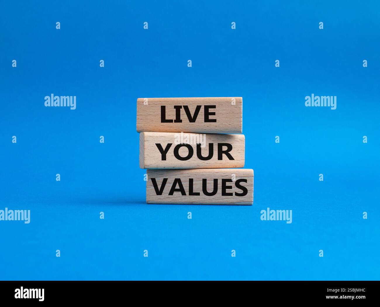 Live your values symbol. Concept words 'Live your values' on wooden ...