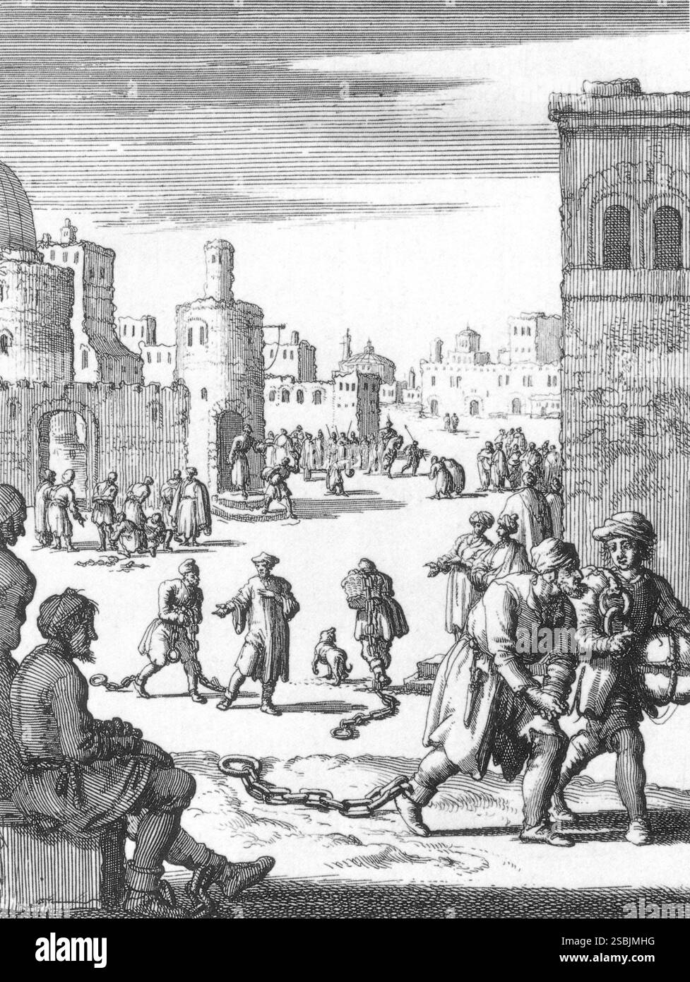 Christian slaves on the streets of one of the Barbary towns. Ransoms ...