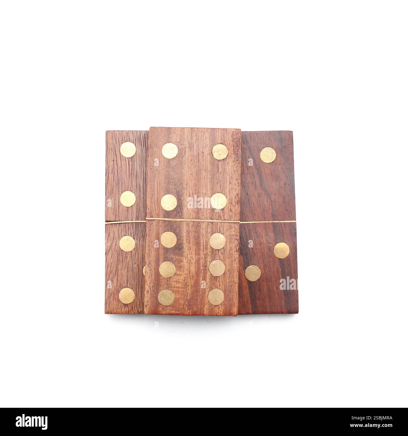 Wooden dominos blocks on white background Stock Photo - Alamy