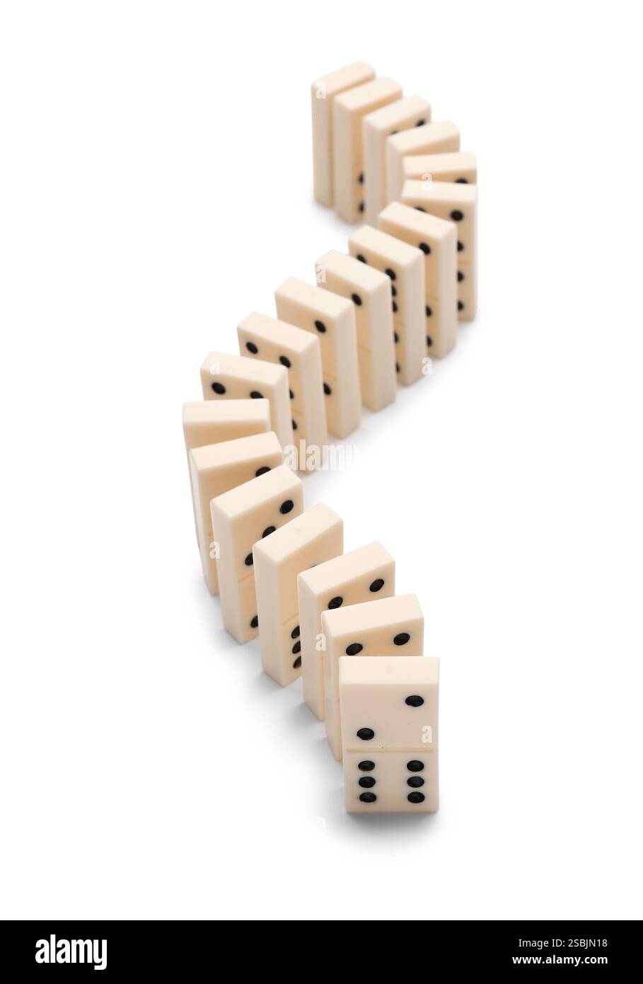 Many dominos blocks on white background Stock Photo - Alamy