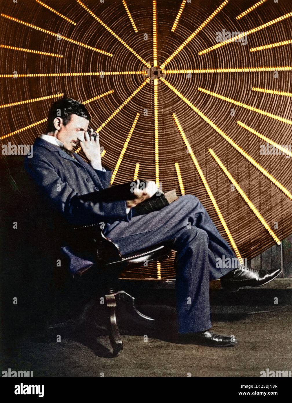Nikola Tesla (1856-1943), Serbian-American inventor and engineer who ...