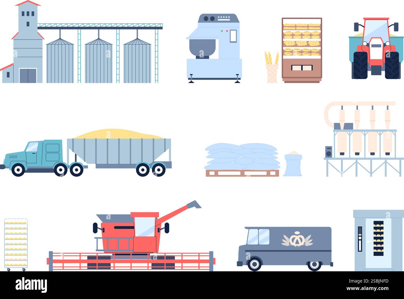 Bread production. Breadmaking factory equipment, fresh pastry and ...