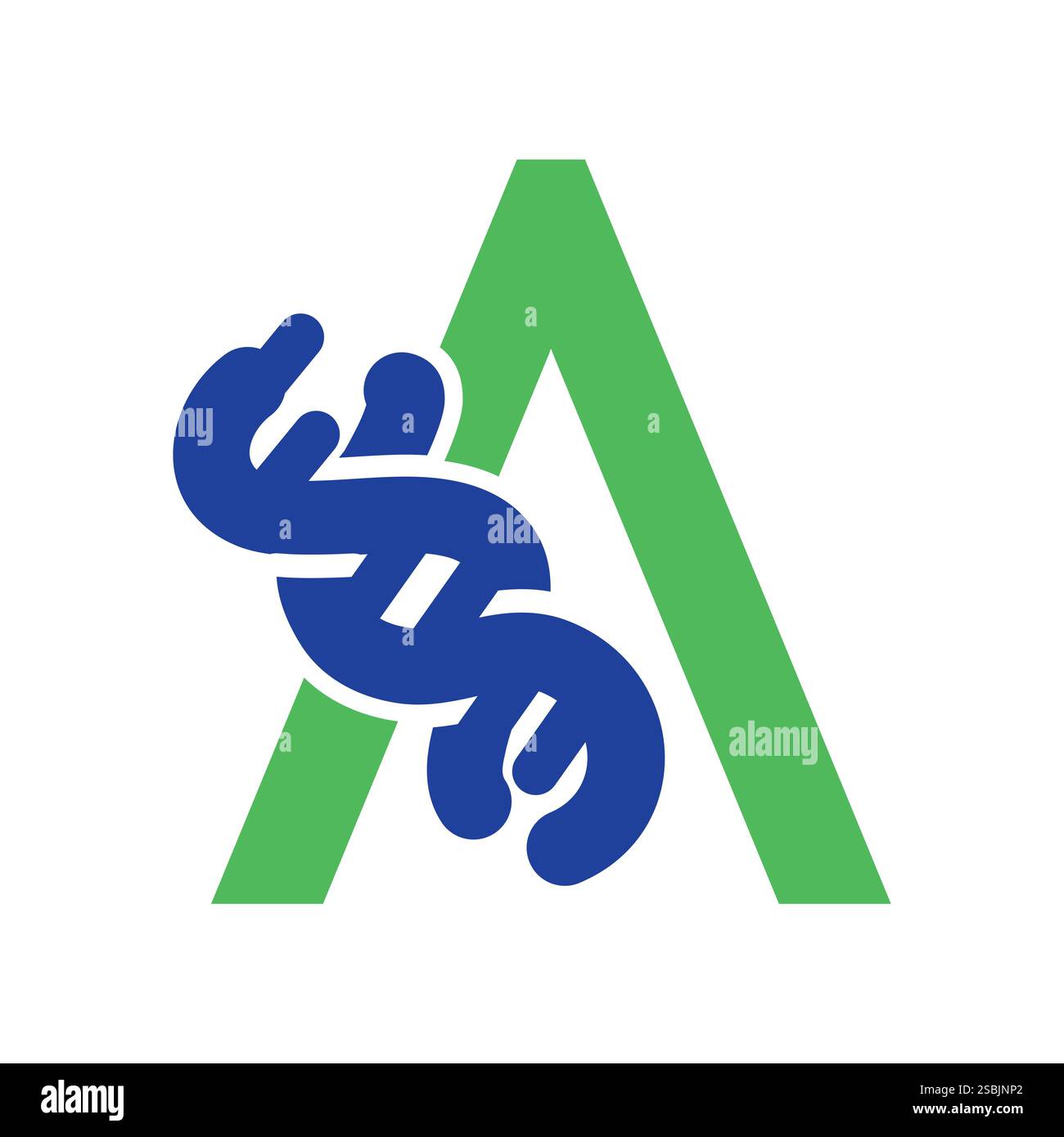 initial letter a genetic DNA icon logo design template Stock Vector ...