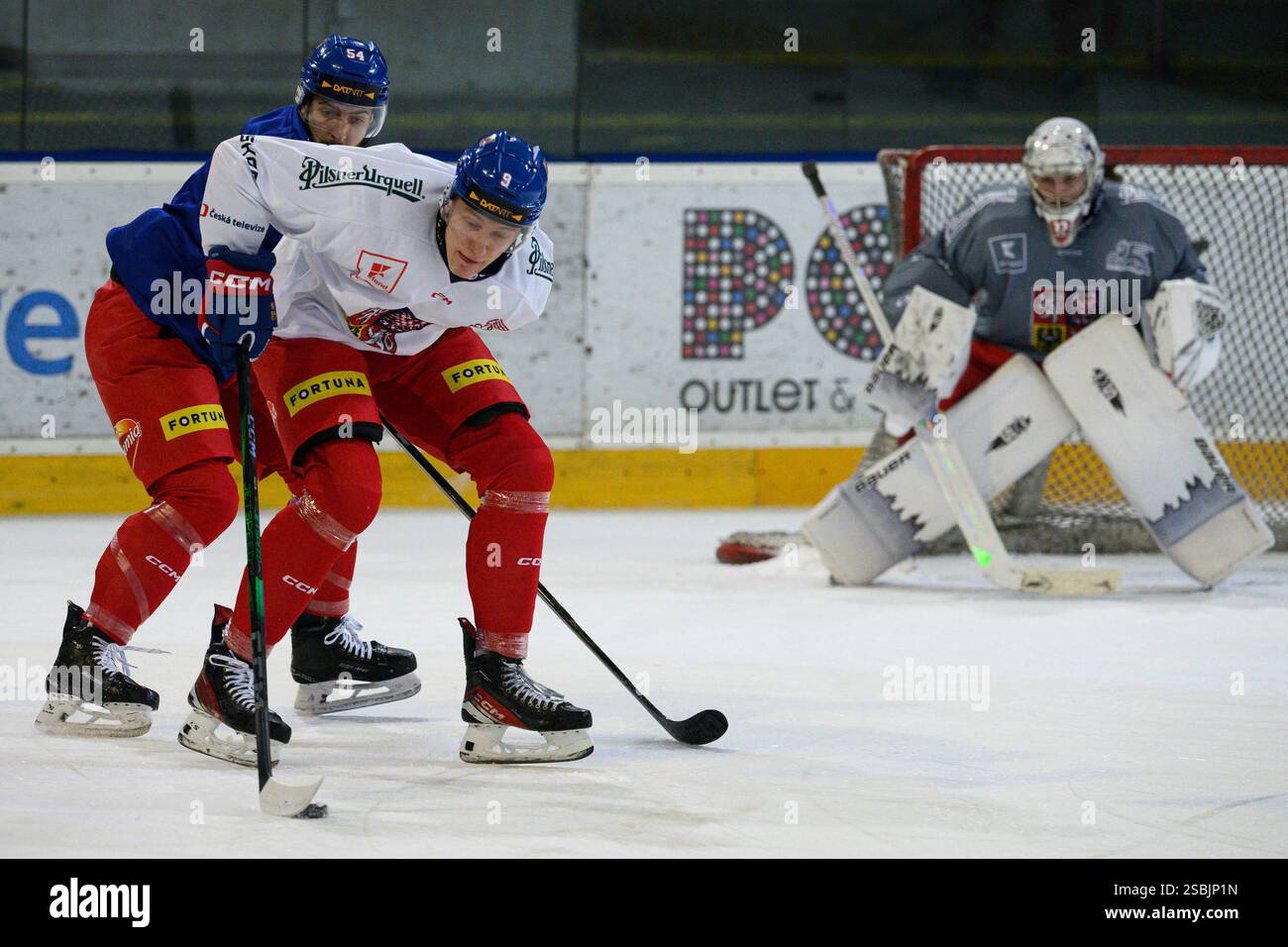 Stockholm, Prague. 3rd Feb, 2025. Hockey players Libor Zabransky, left ...