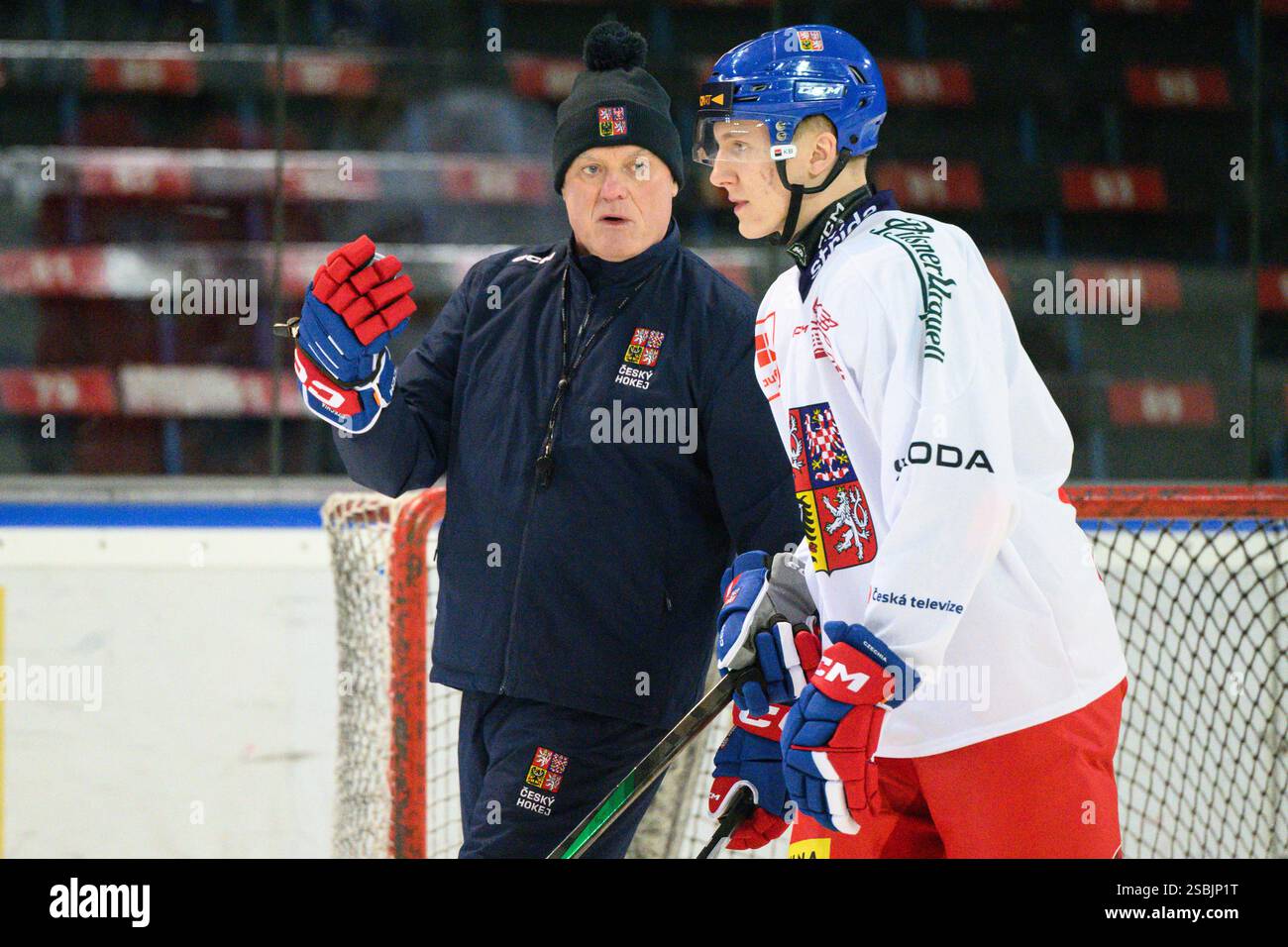 Czech national hockey team head coach Radim Rulik, left, and hockey ...