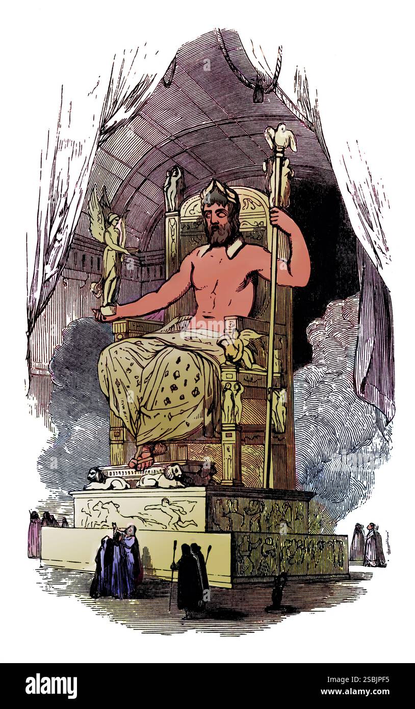 Statue of Olympian Zeus was one of the Seven Wonders of the Ancient World and was 12 meters high ...