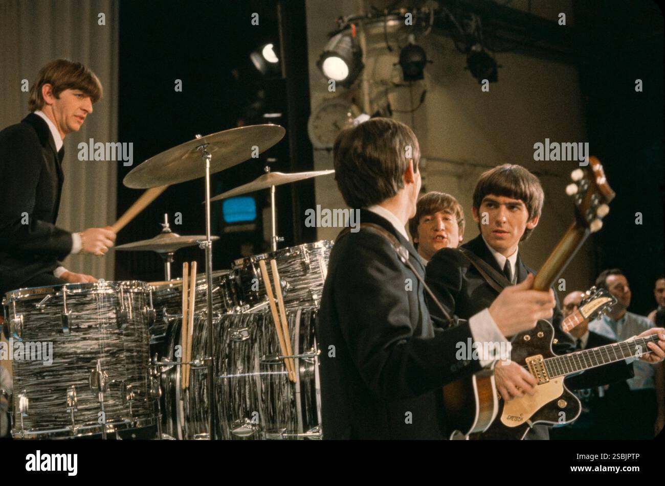 The Beatles on The Ed Sullivan Show, 1964. Photo by Bernard Gotfryd ...