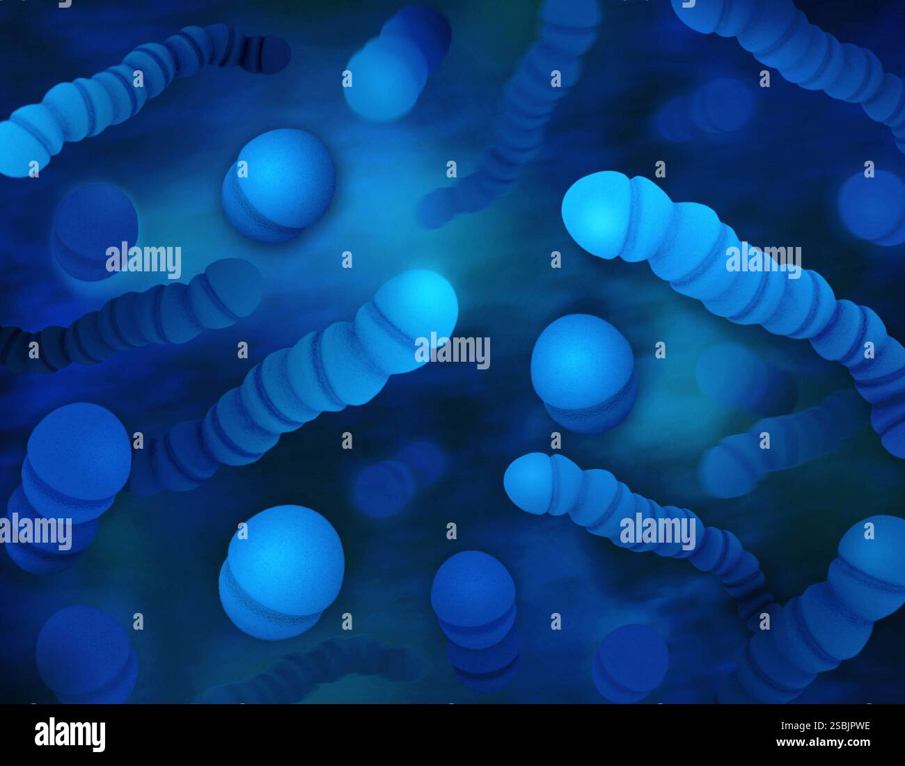 Creative rendition of Group A Streptococcus bacteria Stock Photo - Alamy