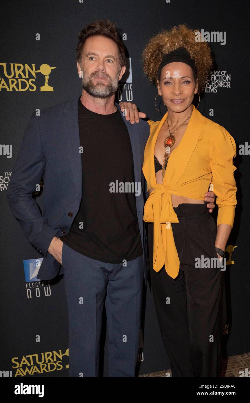 Garret Dillahunt und Michelle Hurd beim Preisträger-Photocall der ...