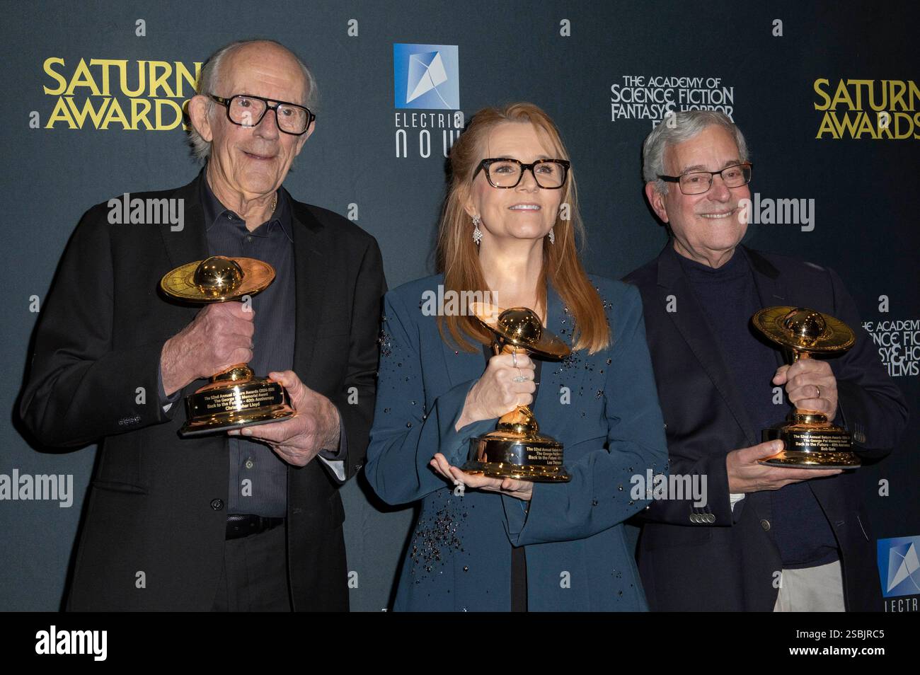 Christopher Lloyd, Lea Thompson und Bob Gale beim Preisträger-Photocall ...