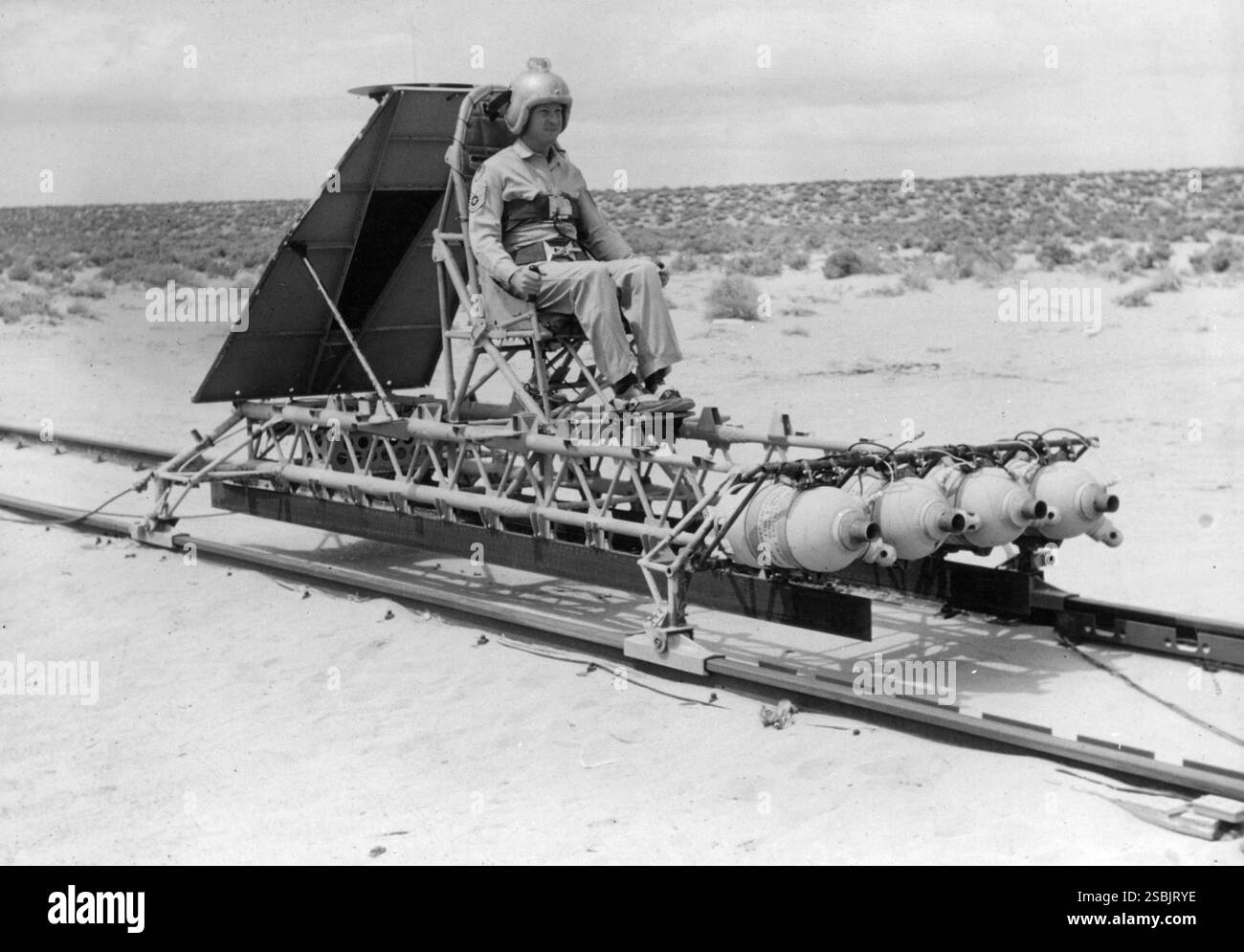 Gee Whizz rocket sled at Edwards Air Force Base, California, USA ...