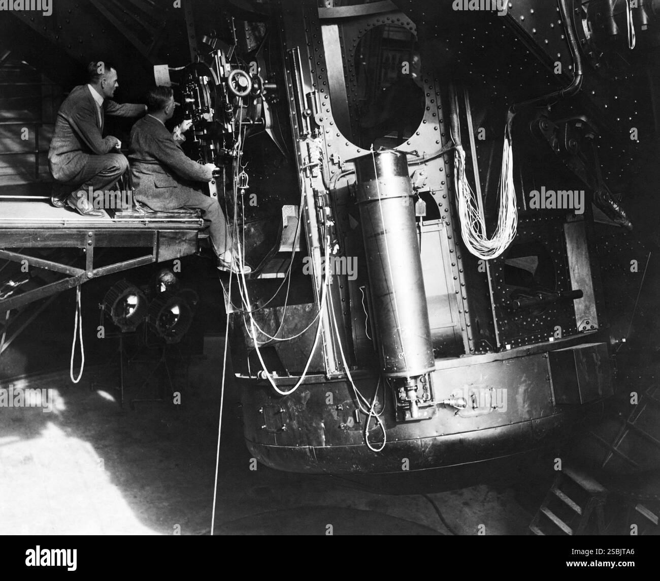 James Jeans and Edwin Hubble at the 100-inch telescope, Mount Wilson ...