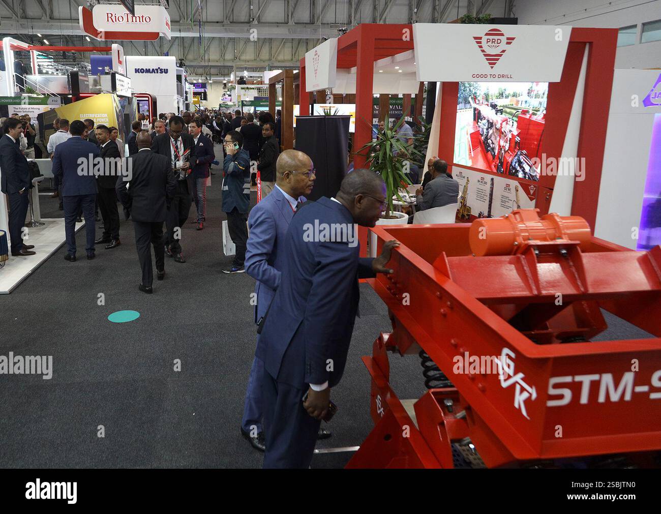 Cape Town, South Africa. 3rd Feb, 2025. People attend a mining exhibition at the African Mining ...